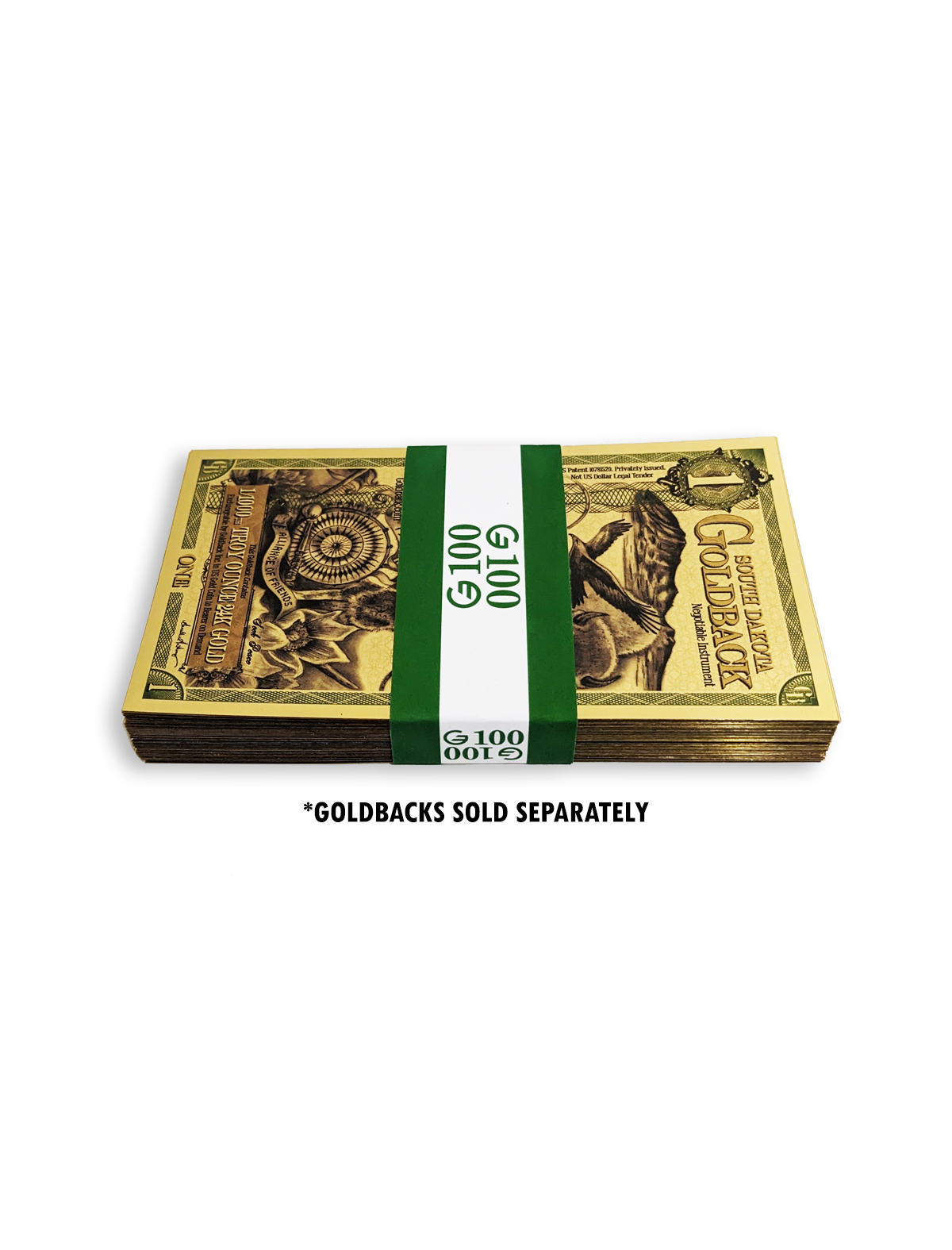 Goldback Band for 1 Goldback Notes (10-pack) - Peach State Metals